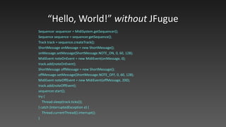 JFugue, Music, and the Future of Java [JavaOne 2016, CON1851] | PPT