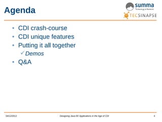 Designing Java EE Applications in the Age of CDI | PPT