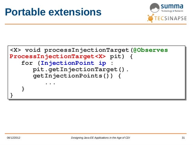 Designing Java EE Applications in the Age of CDI