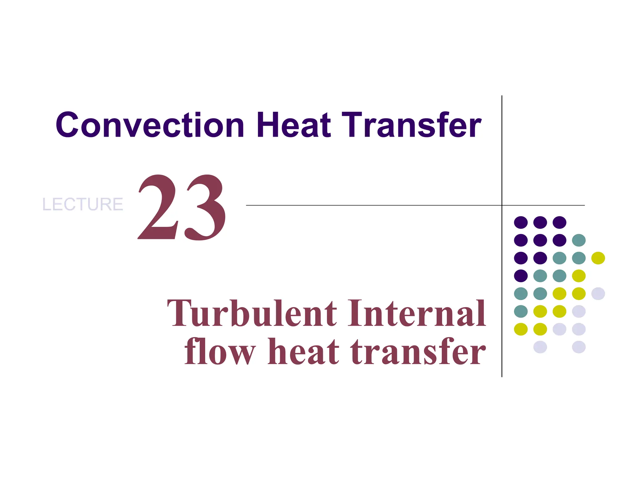 Convective Heat Transfer Lectures ppt | PPT