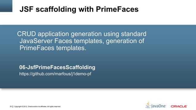 JavaOne - 10 Tips for Java EE 7 with PrimeFaces | PPT