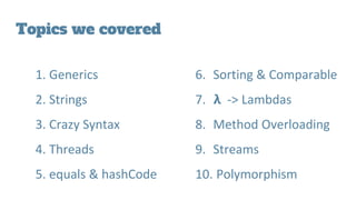Learn the Concepts Behind Those 10 Java Challenges and Eliminate ...
