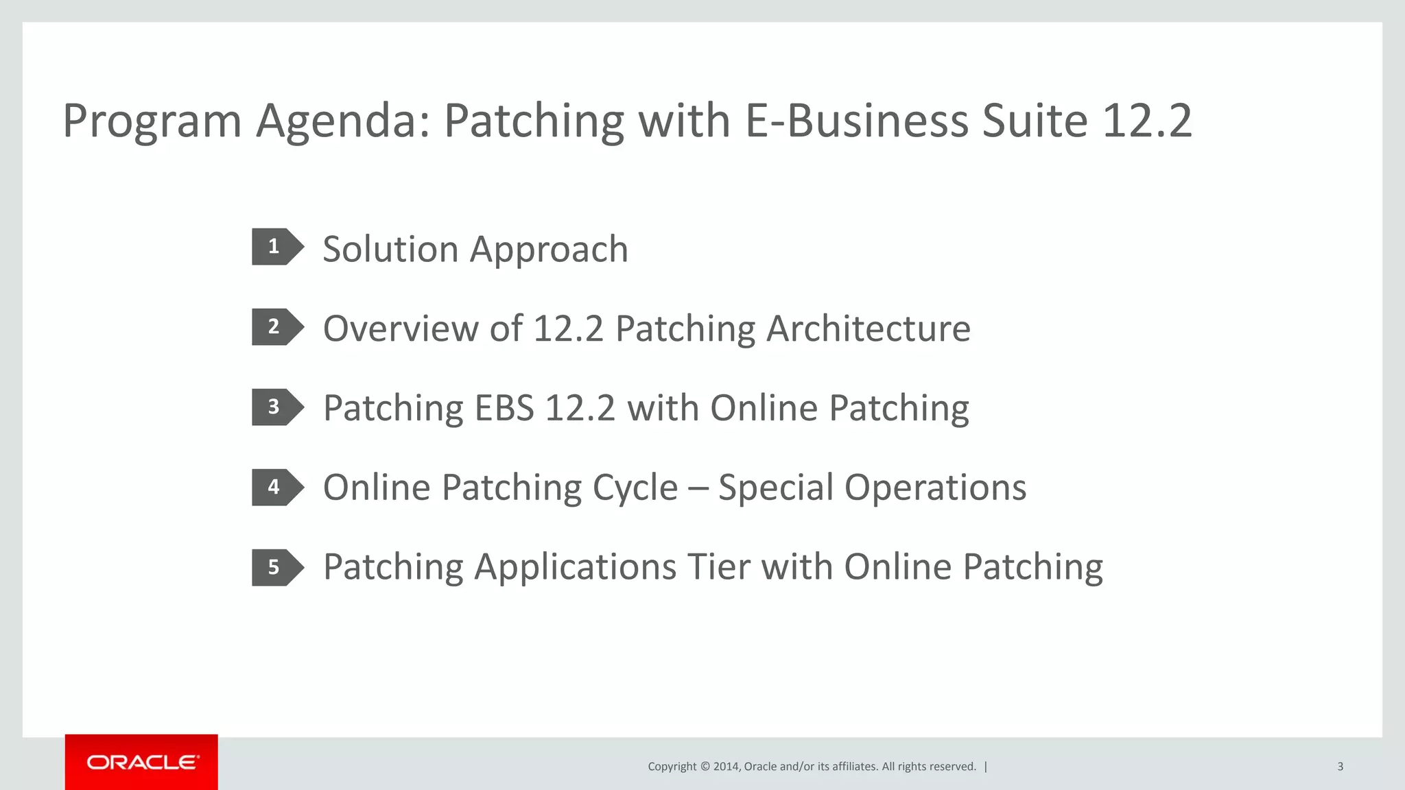 OOW15 - Online Patching with Oracle E-Business Suite 12.2 | PPTX