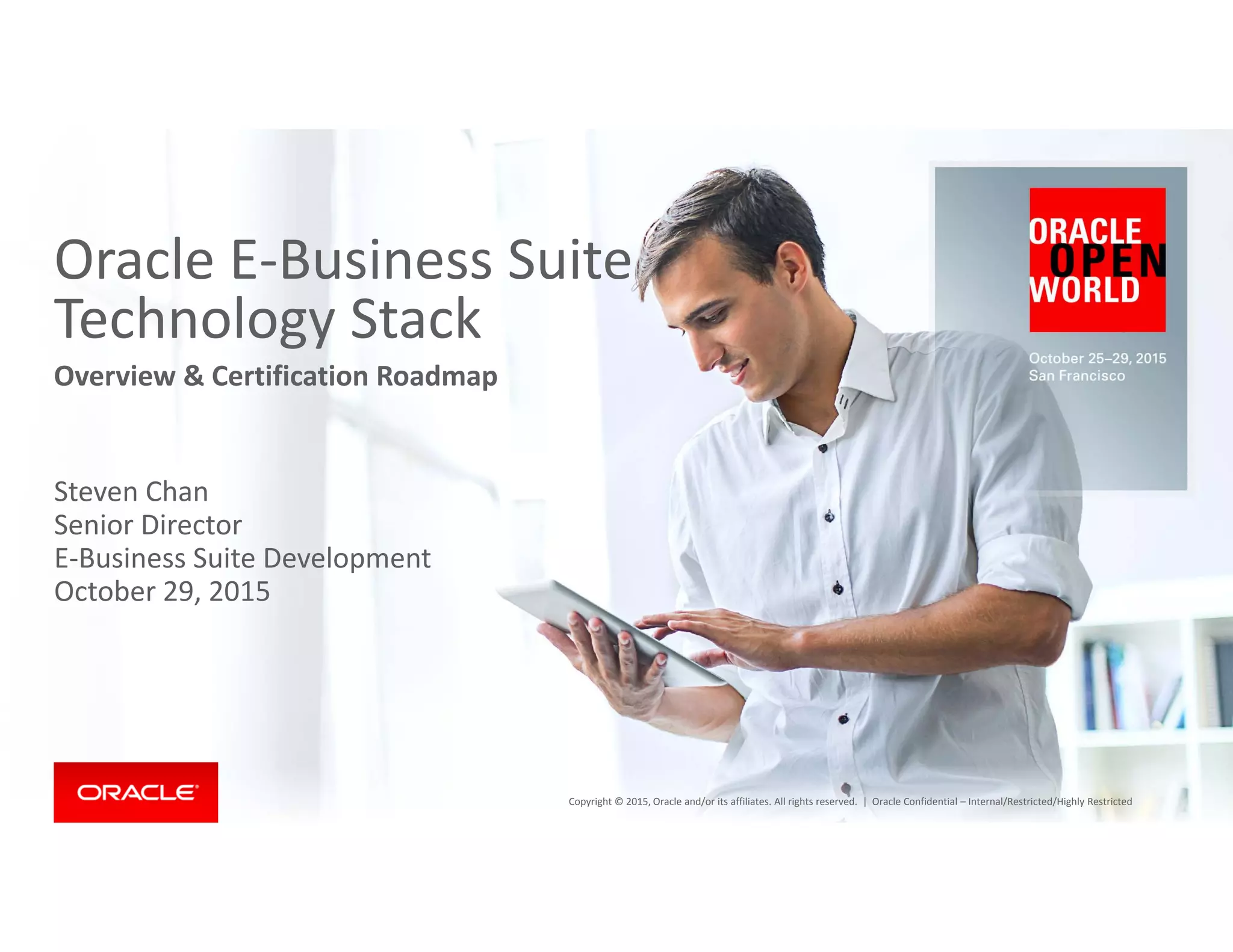 OOW15 - EBS Certification and Roadmap | PPT