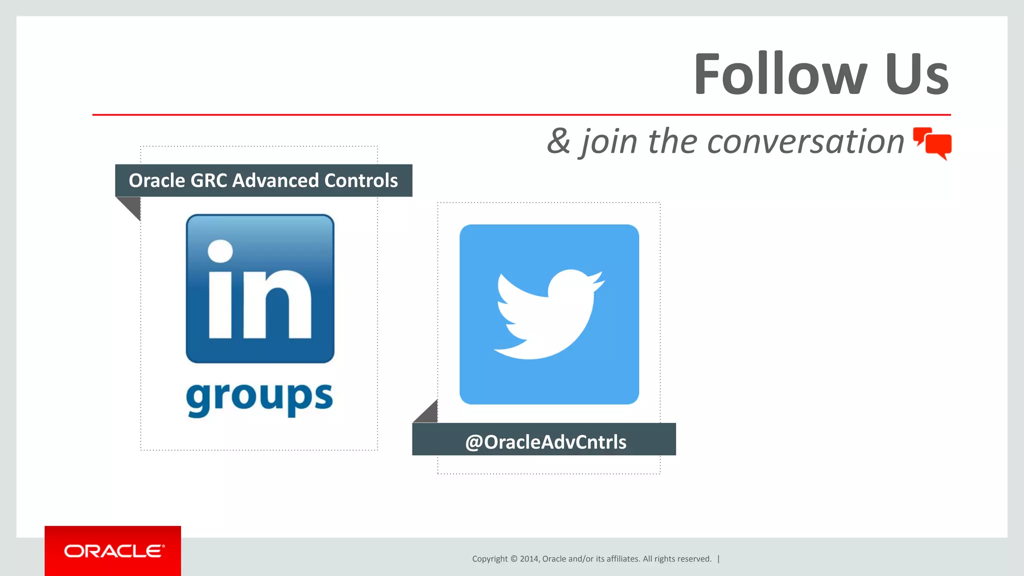 GRC Advanced Controls OOW2014 Stop Financial Leakage - Cisco, Noble ...