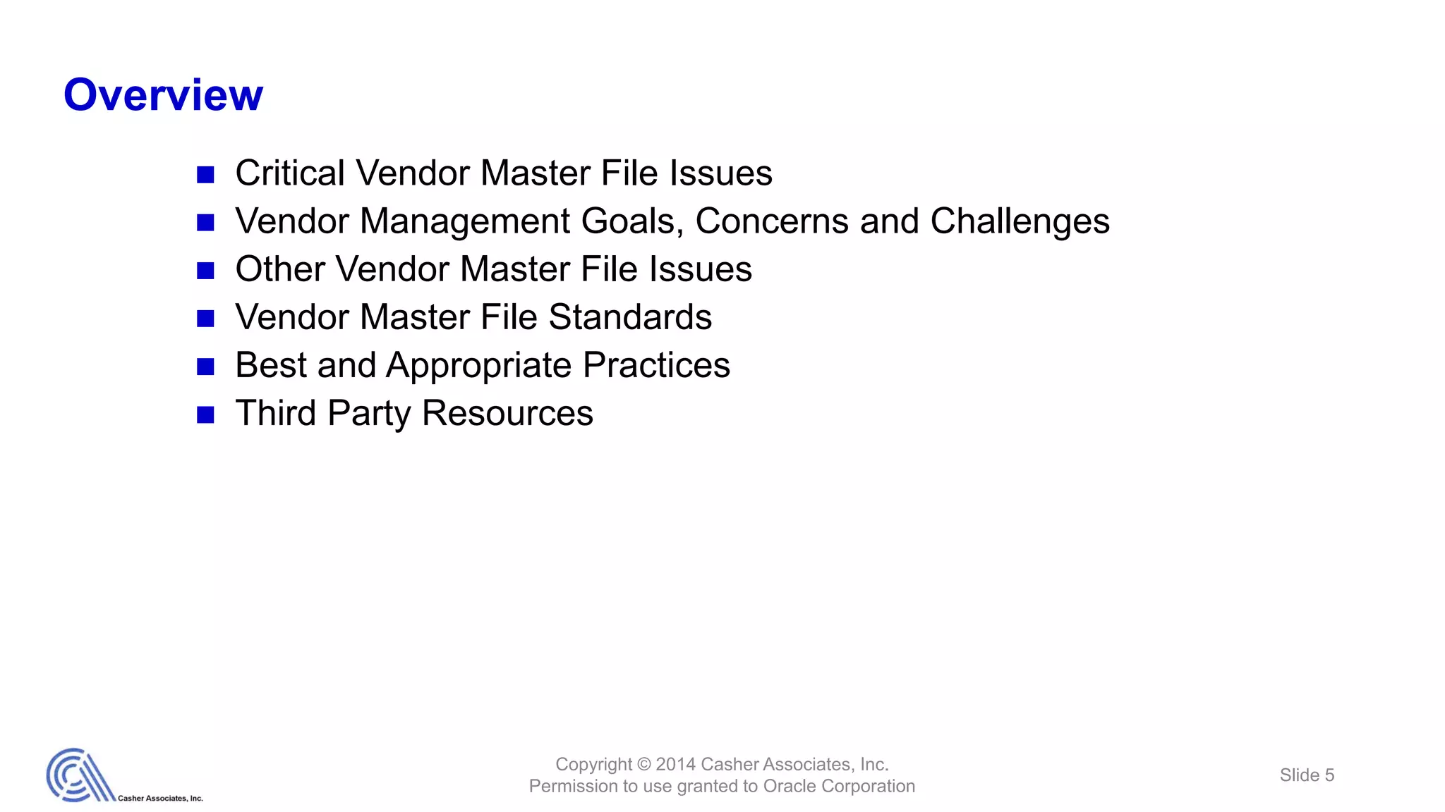How your vendor master file is critical to governance, risk management ...