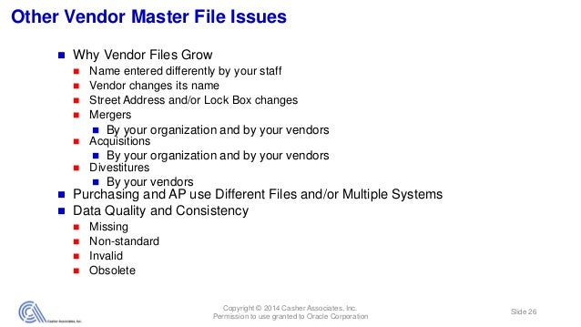 How your vendor master file is critical to governance, risk managemen…