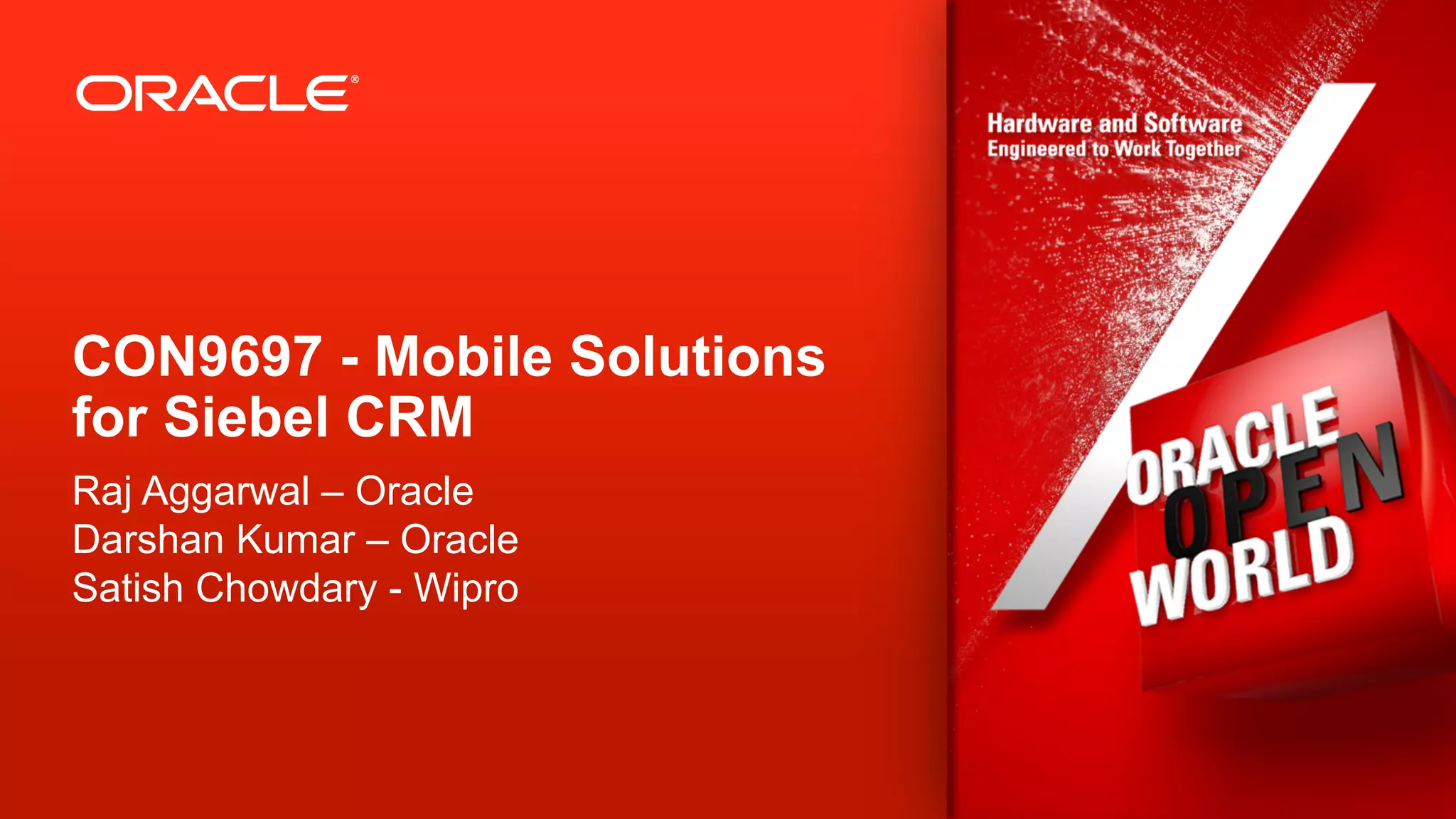 Siebel Mobile Solutions Overview | PPT