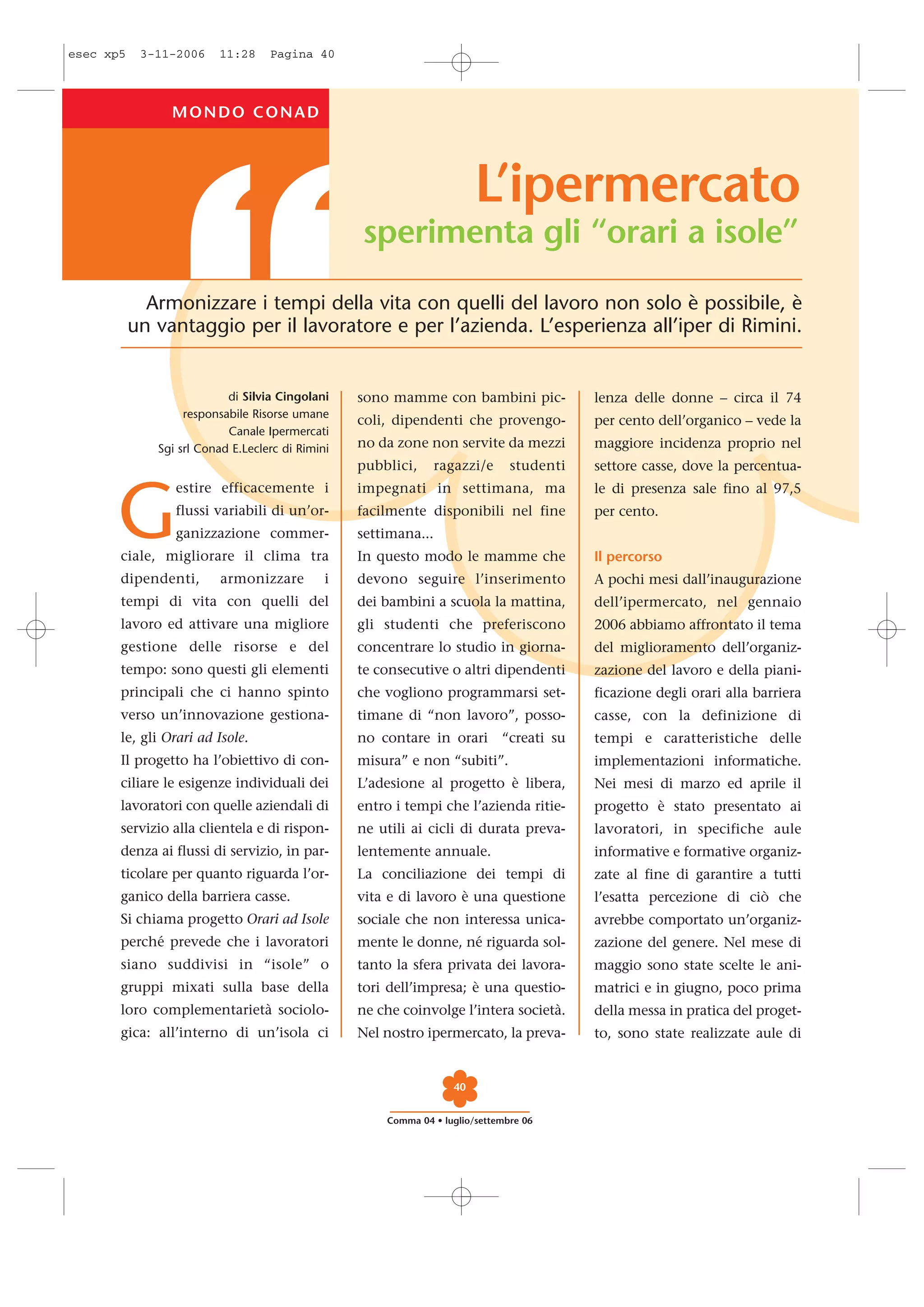 Conad E.Leclerc Progetto Isole Rimini | PDF