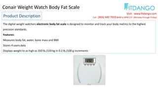 Conair weight watch body fat scale | PPT