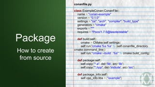 Conan a C/C++ Package Manager | PPT