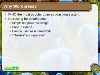 Extending WordPress | PPT
