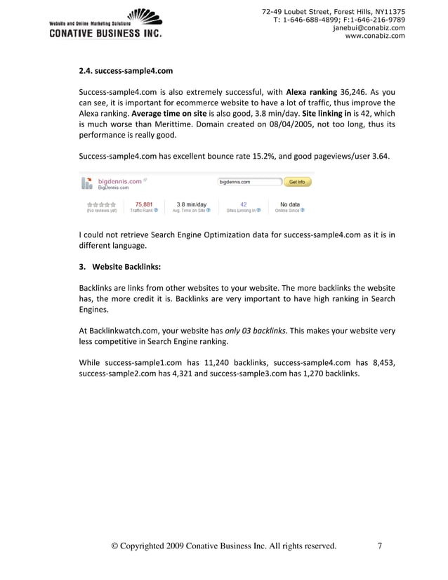 Sample Ecommerce - Website Report v2 | PDF | Search | Internet