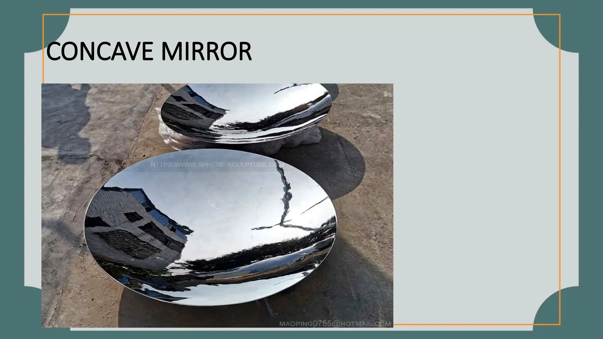 CONCAVE MIRROR parts of concave mirror and diagrams | PPT