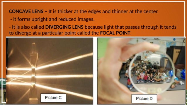 CONCAVE AND CONVEX LENS Applications of lenses.pptx
