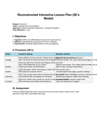 Concave_Convex_Mirrors_LessonPlan.pdfxydudffuf | PDF
