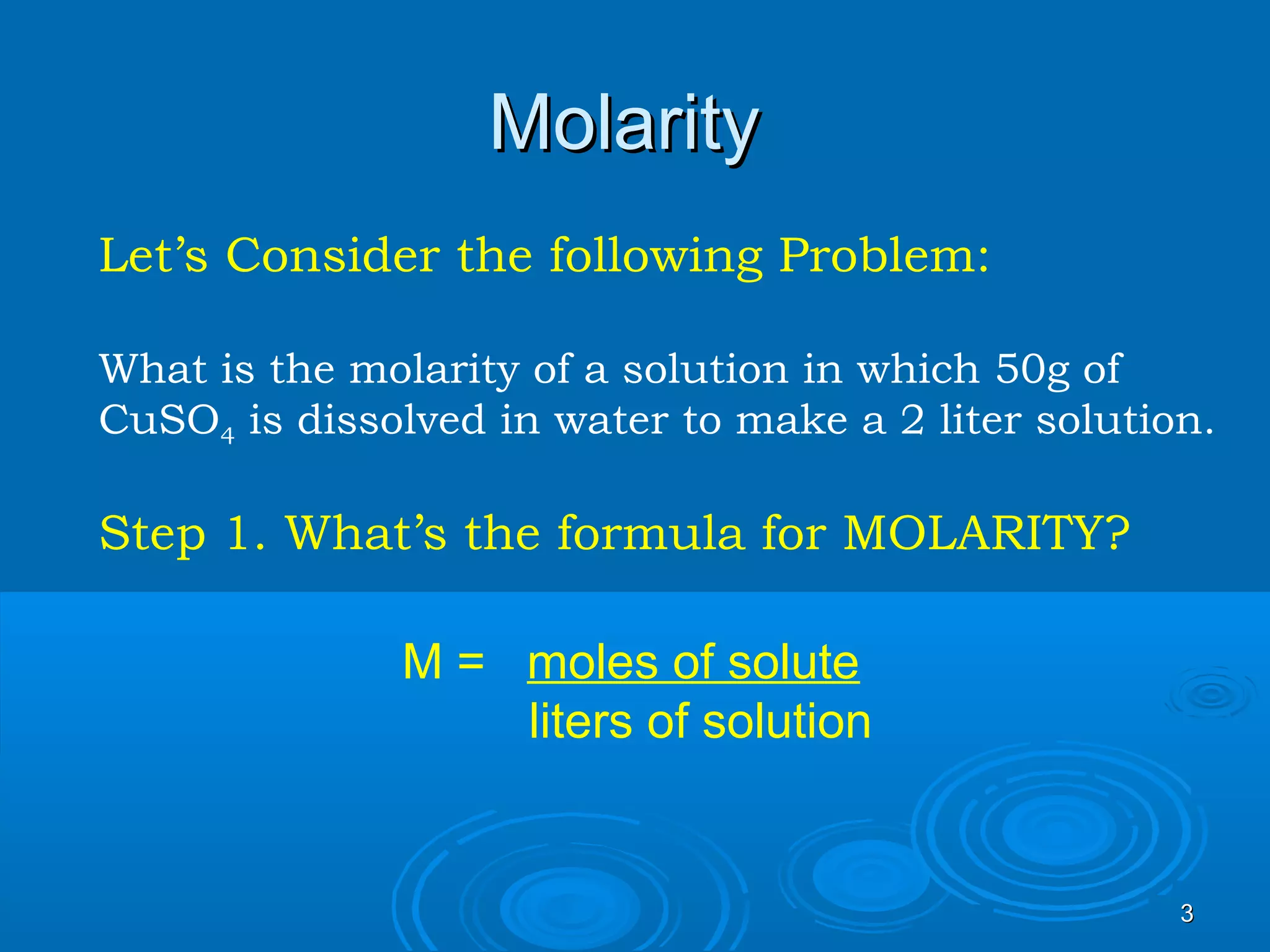 Conc by molarity measurment hindi | PPT