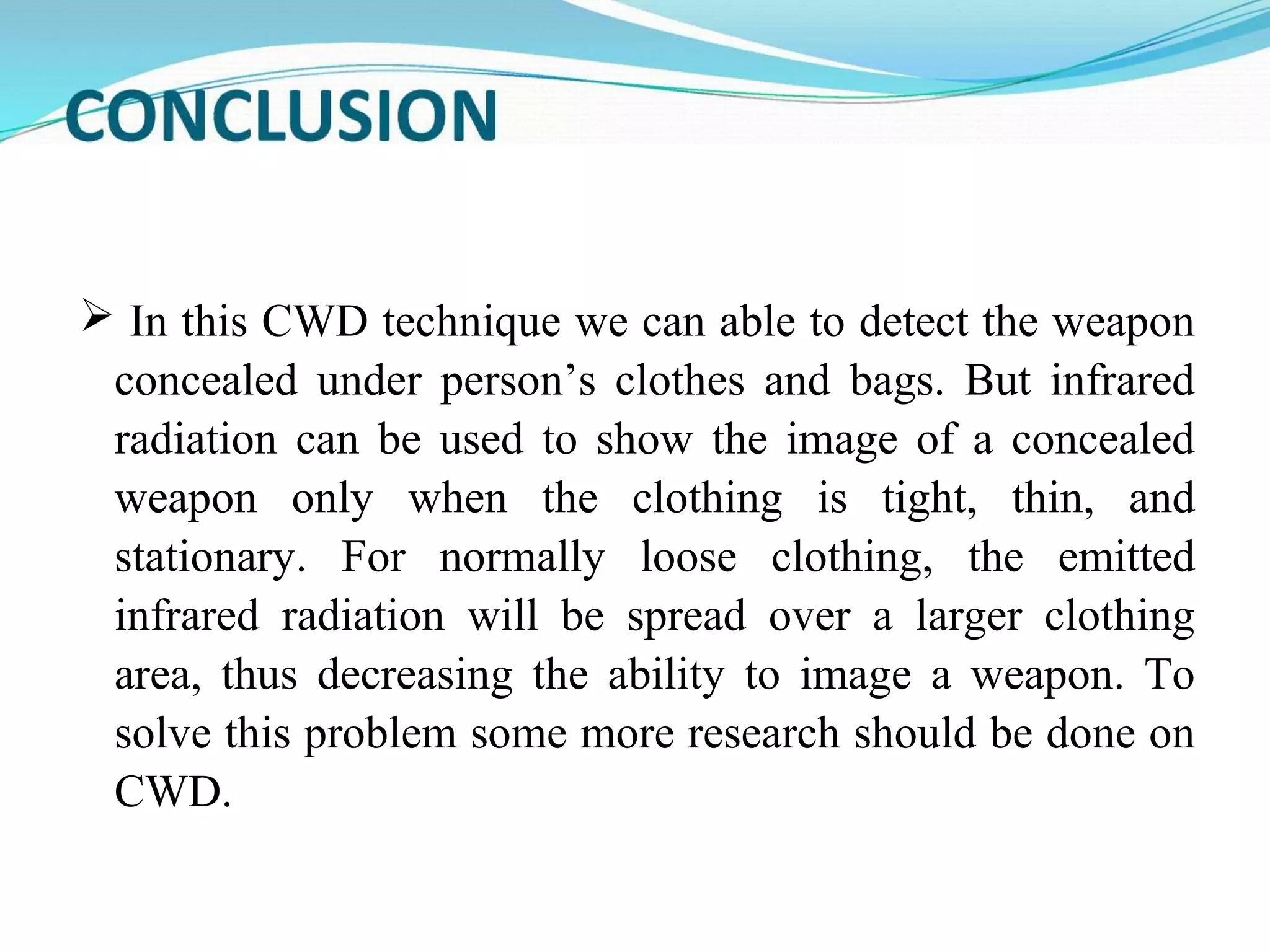 Concealed weapon detection using image processing | PPT