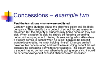 Concession and Rebuttal -- OSPI | PPT