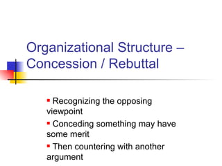 Concession and Rebuttal -- OSPI | PPT