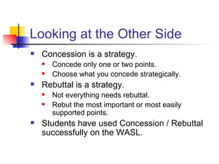 Concession and Rebuttal -- OSPI | PPT