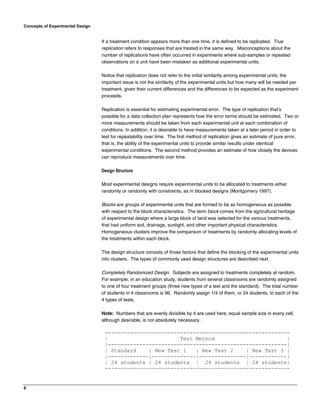 Conceipt of experimental design sixsigma1 | PDF