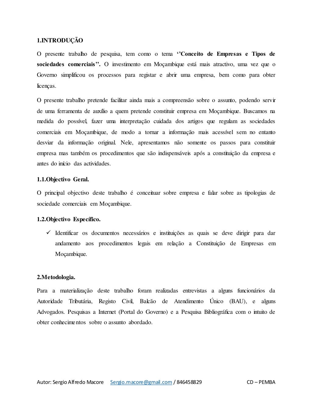 Conceito de empresas e tipos de sociedade comerciais