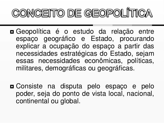 Conceito de geopolitica