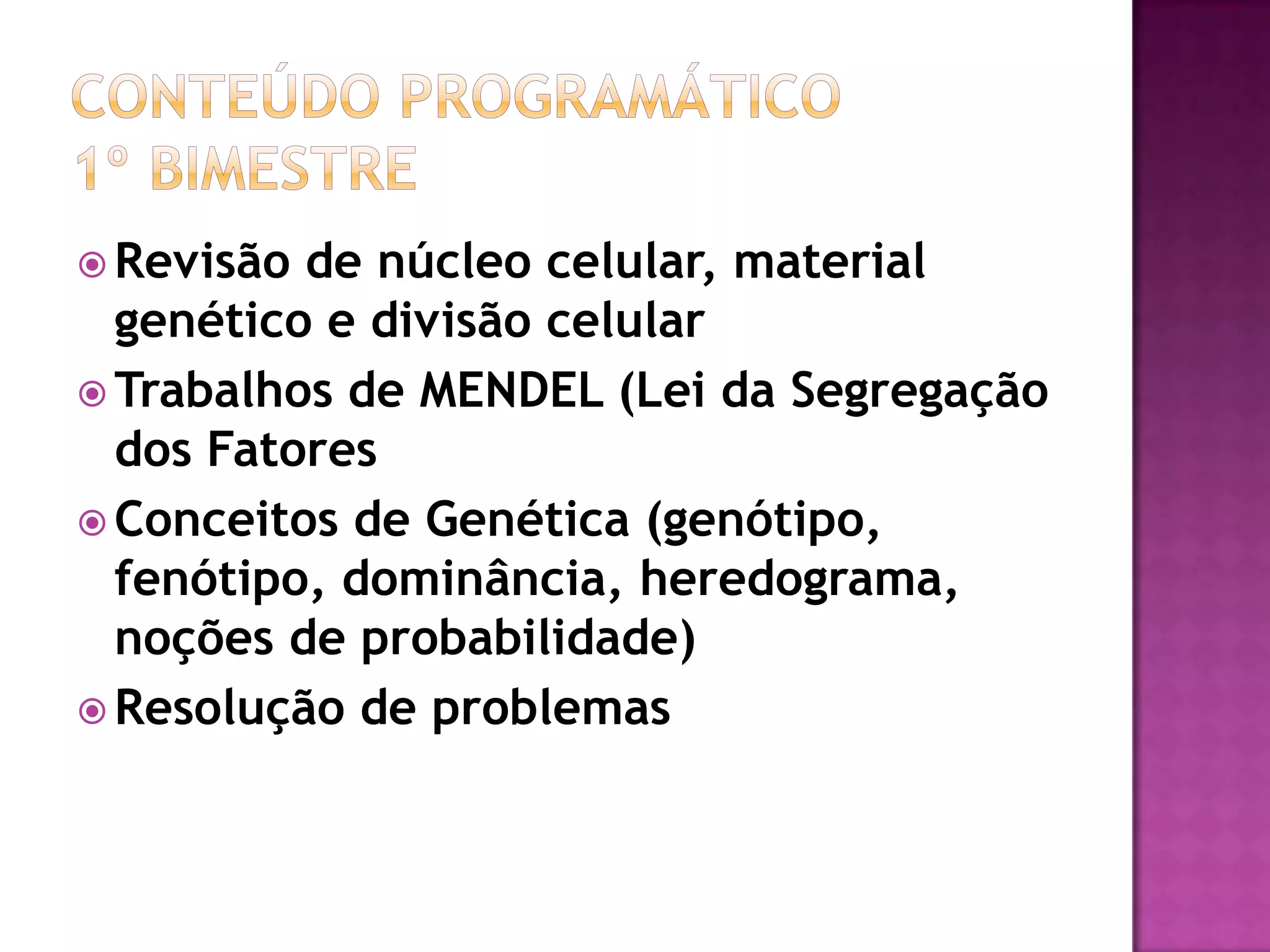 Conceitos básicos de genética | PPTX