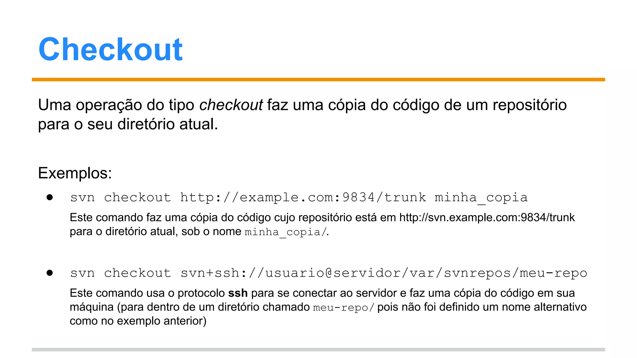 Conceitos e exemplos em versionamento de código | PPT