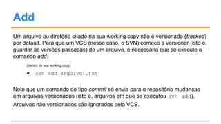 Conceitos e exemplos em versionamento de código | PPT