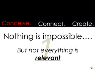 Conceive connect create idea2business | PPT