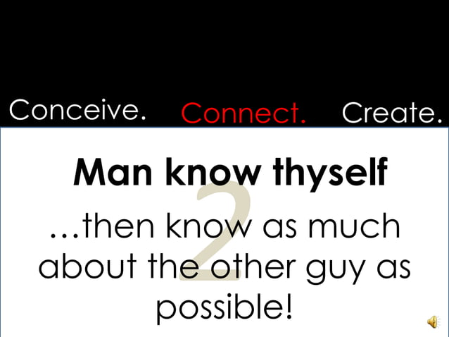 Conceive connect create idea2business | PPT