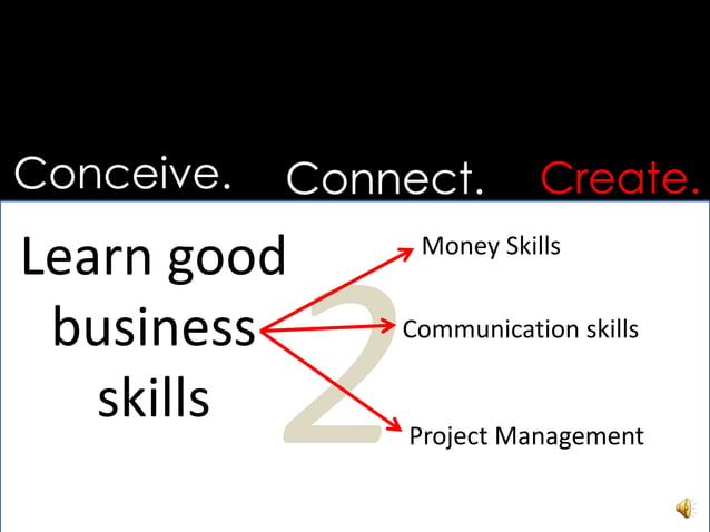 Conceive connect create idea2business | PPT
