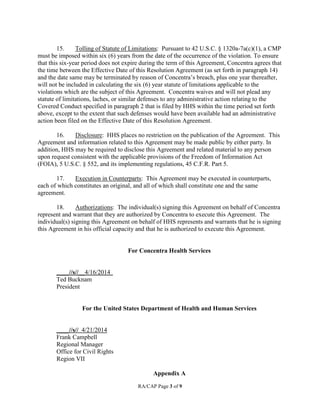 Concentra agreement | PDF