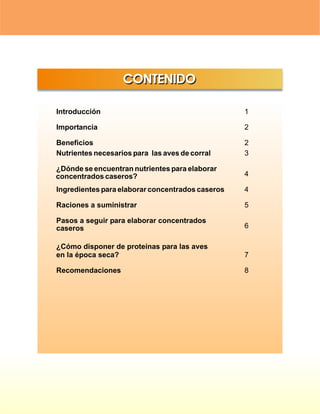 Concentrados caseros para aves | PDF