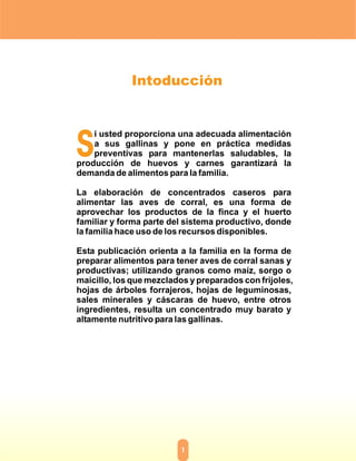 Concentrados caseros para aves | PDF