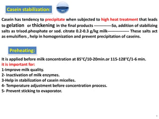 Concentrated milks technology and faults | PDF