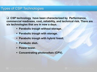 Concentrating solar power | PPTX