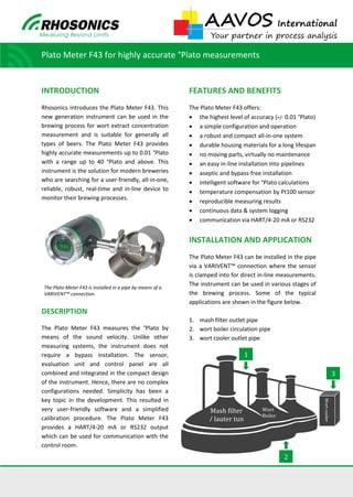 Real-time Wort Plato and yeast Monitoring Systems for Beer breweries | PDF