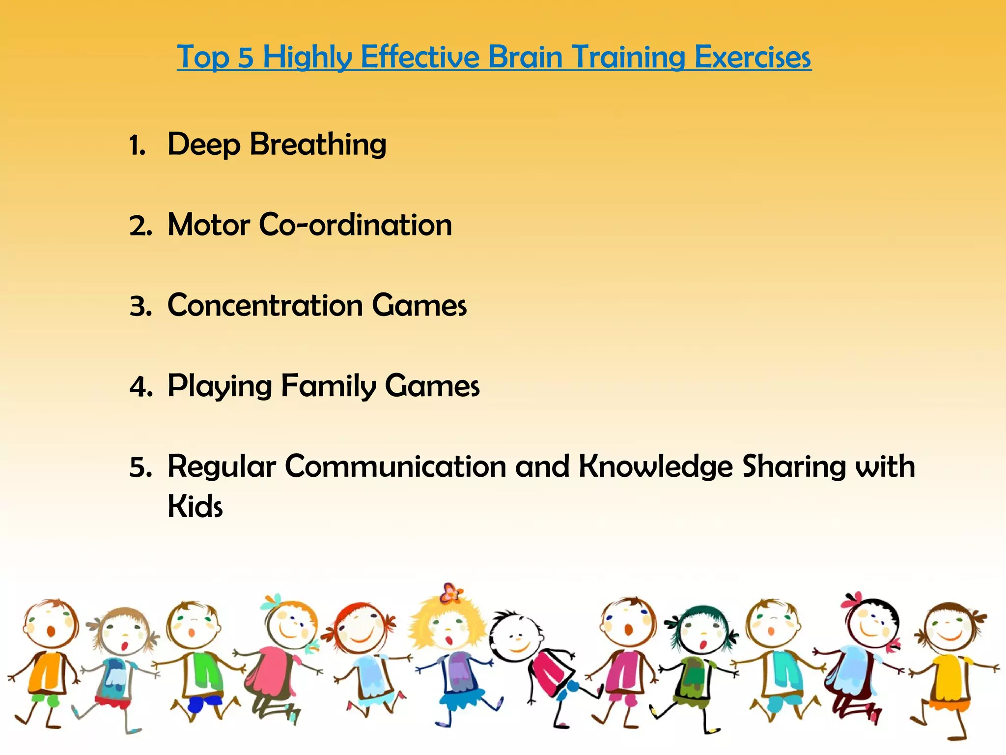 Concentration Building for Kids with Brain Training Games | PPT