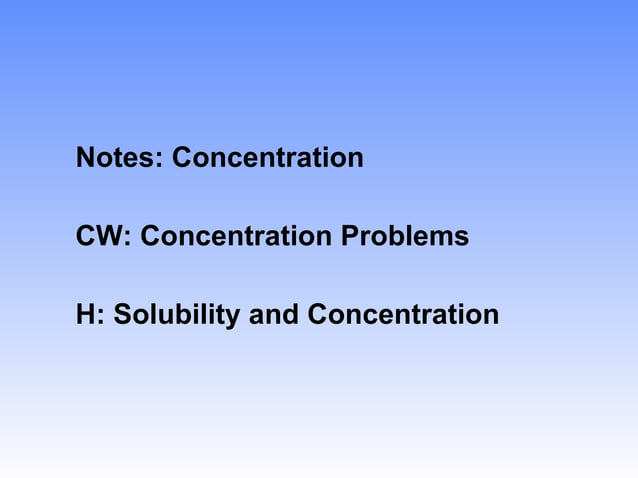 concentration | PPT
