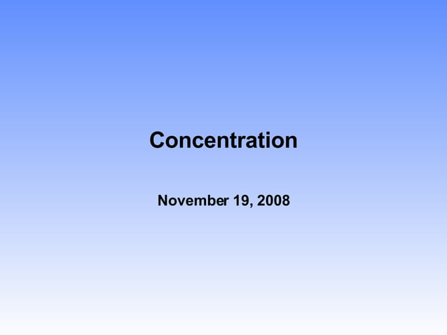 concentration | PPT