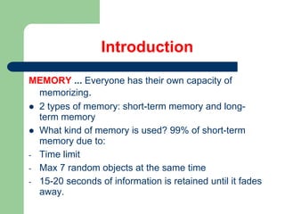 Concentration and memory techniques | PPT