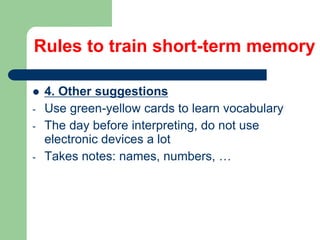 Concentration and memory techniques | PPT