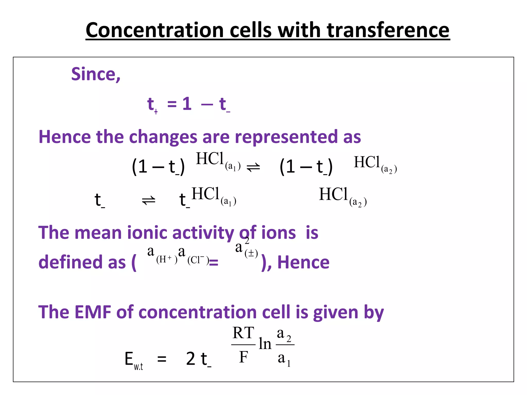 Concentration cells | PPT