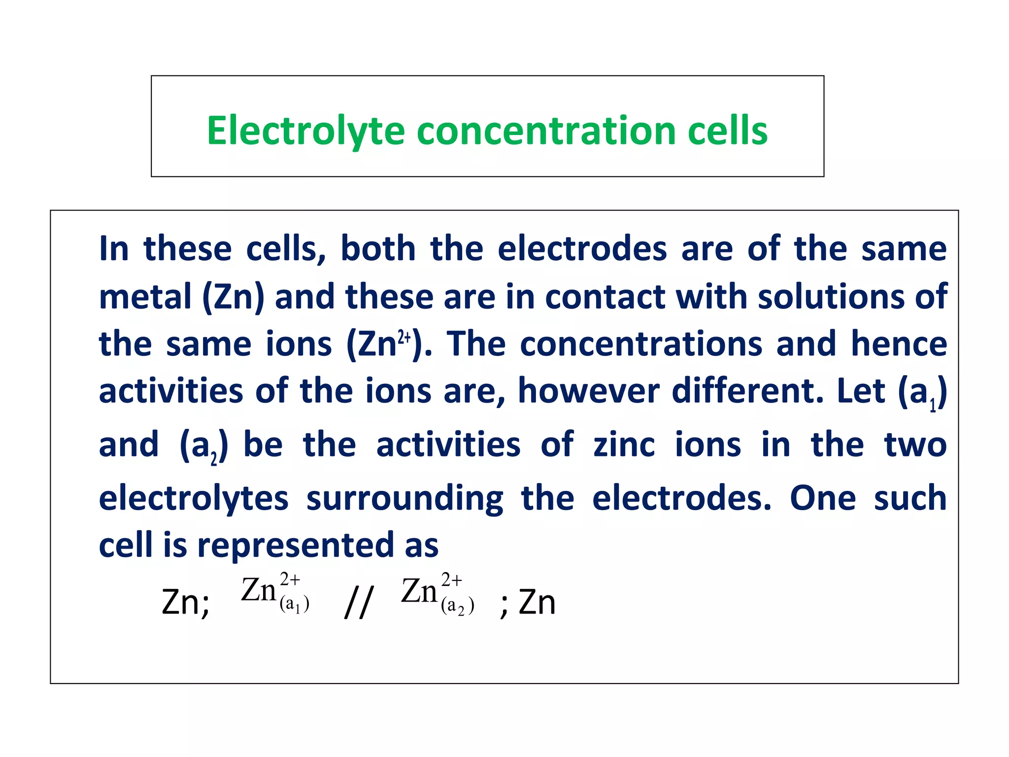 Concentration cells | PPT