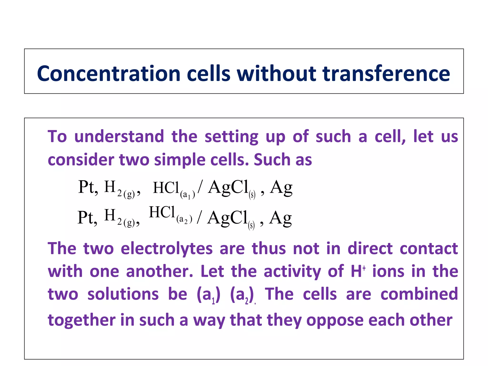 Concentration cells | PPT