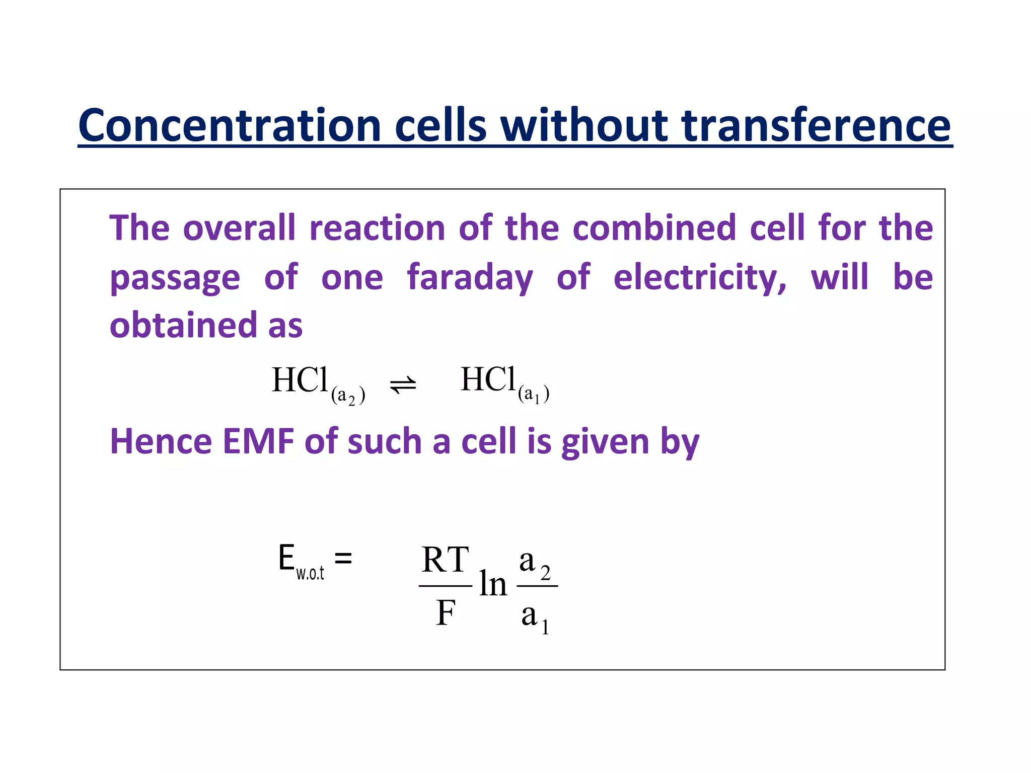 Concentration cells | PPT