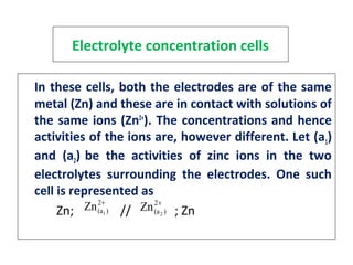 Concentration cells | PPT